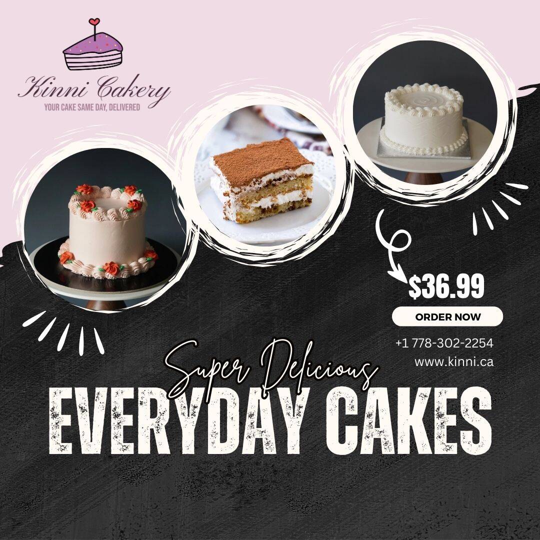 Order Best Eggless Custom Cakes in Calgary | Same-Day Delivery | Kinni ...